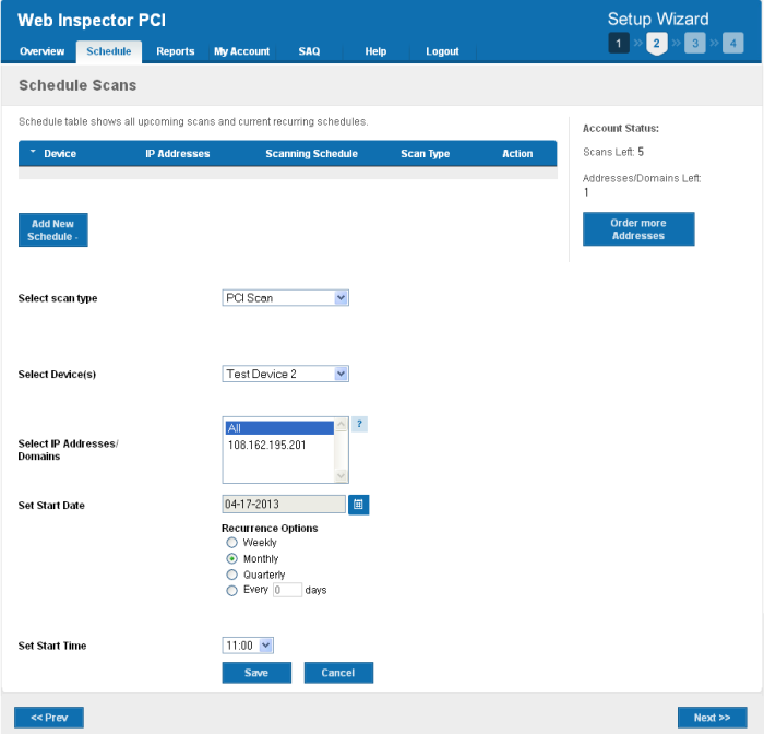 Running Your PCI Scan, PCI Scanning, Malware Scanner | Comodo Web Inspector